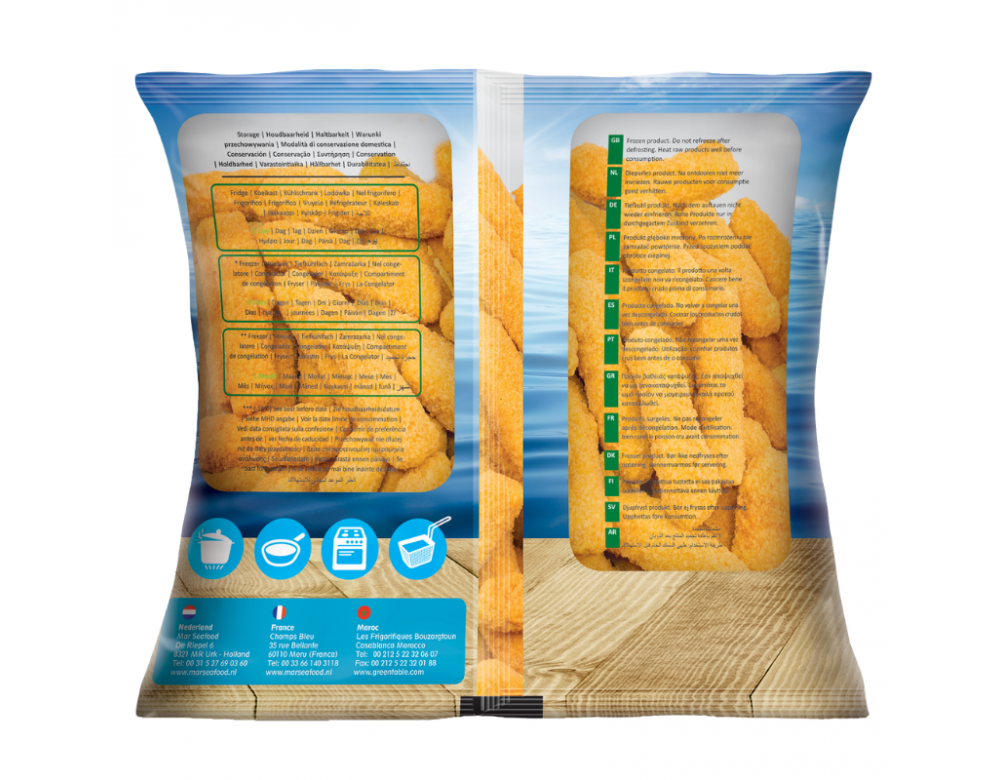Frites de poisson pané surgelées Greentable | Amanbox